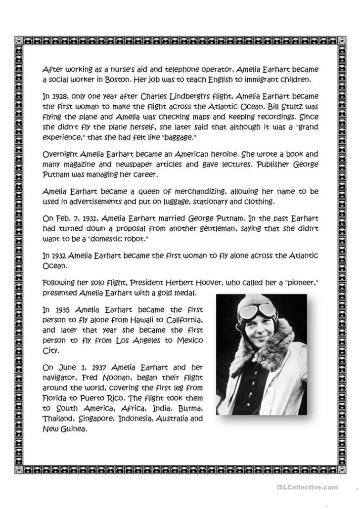 Amelia Earhart Free Worksheets Printable-159 | Lyana Worksheets