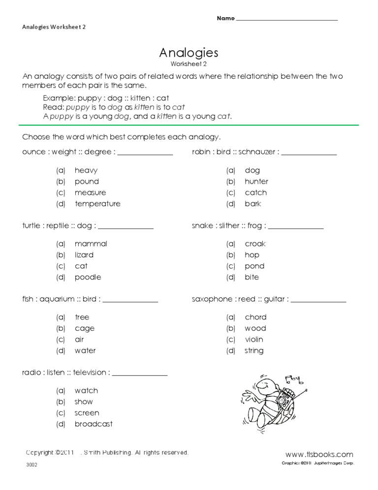 Analogy Worksheets For Middle School Printables-159 | Lyana Worksheets