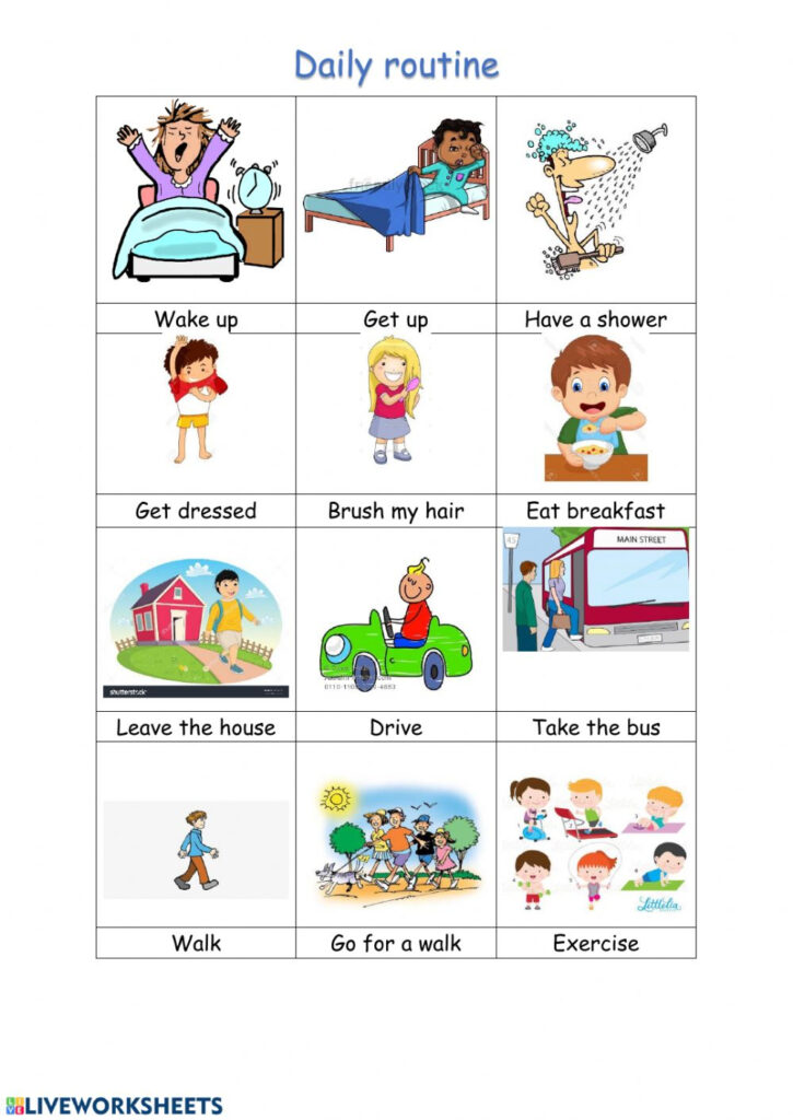 Daily Routines Printable Worksheets-159 | Lyana Worksheets