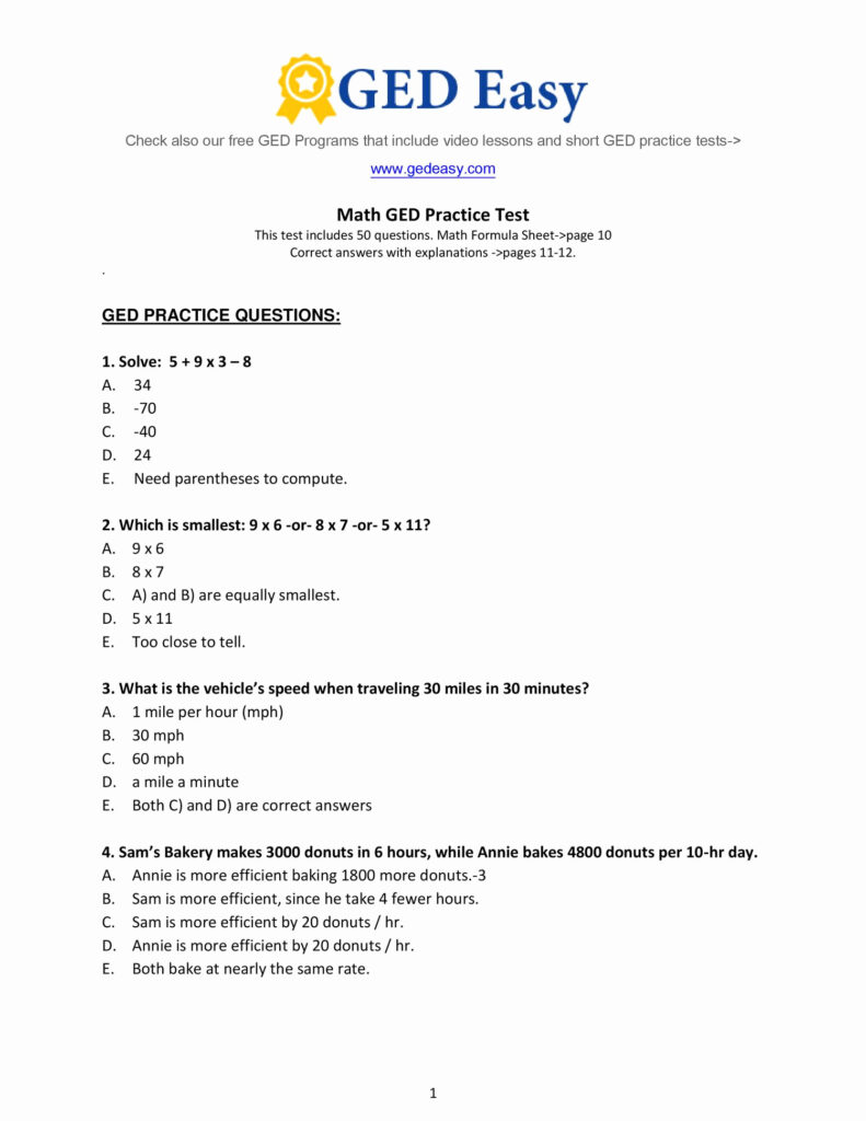 Free Printable Ged Science Worksheets 159 Lyana Worksheets