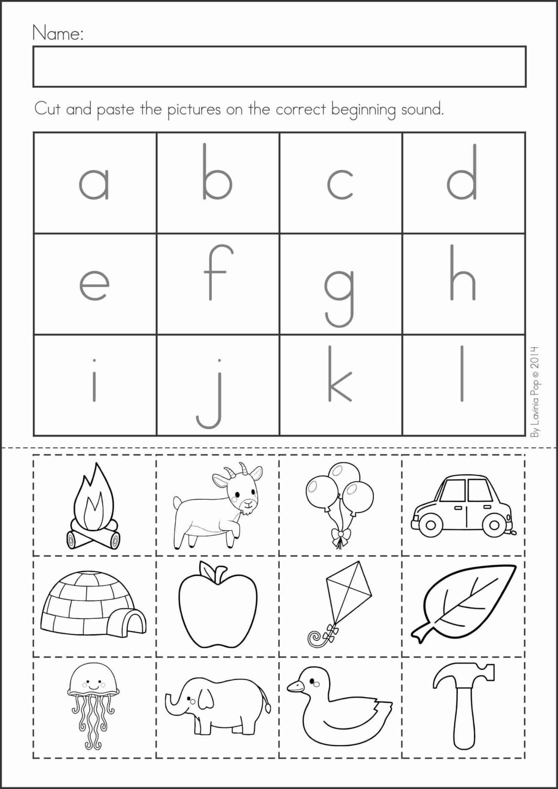 Free Printable Kindergarten Worksheets Cut And Paste 159 Lyana Worksheets