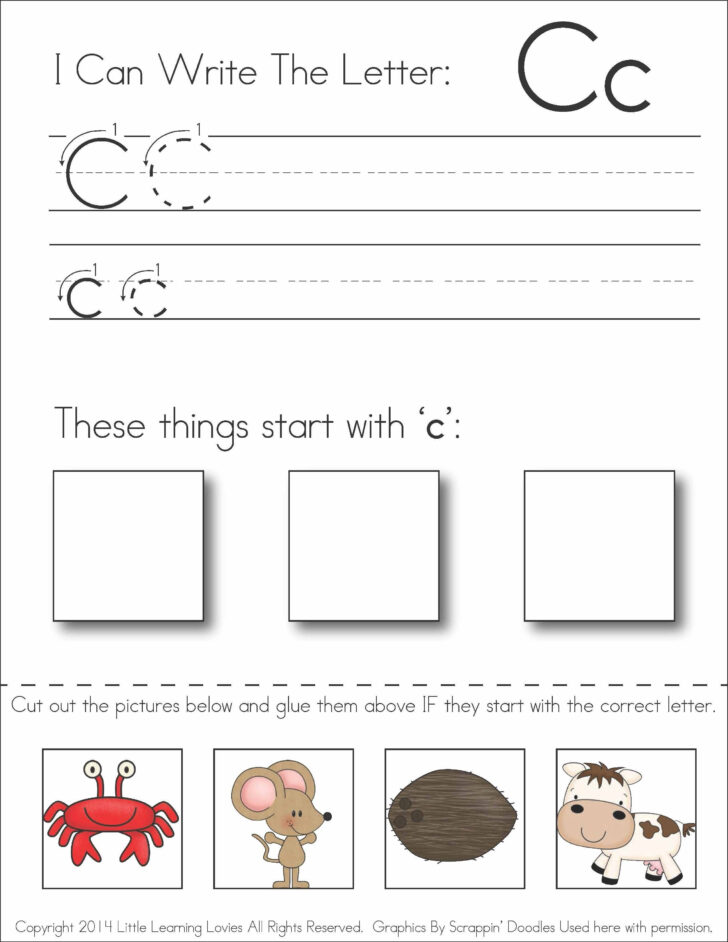Free Printable Kindergarten Worksheets Cut And Paste-159 | Lyana Worksheets