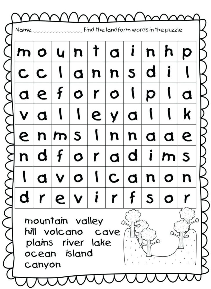 Free Printable Landform Worksheets-159 | Lyana Worksheets