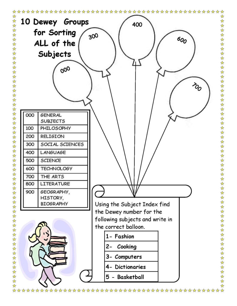 Free Printable Library Skills Worksheets-159 | Lyana Worksheets
