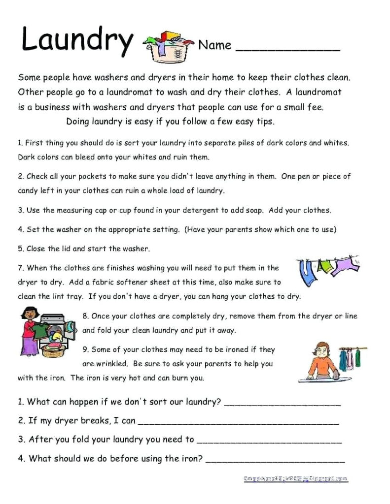 Free Printable Life Skills Worksheets For Adults-159 | Lyana Worksheets