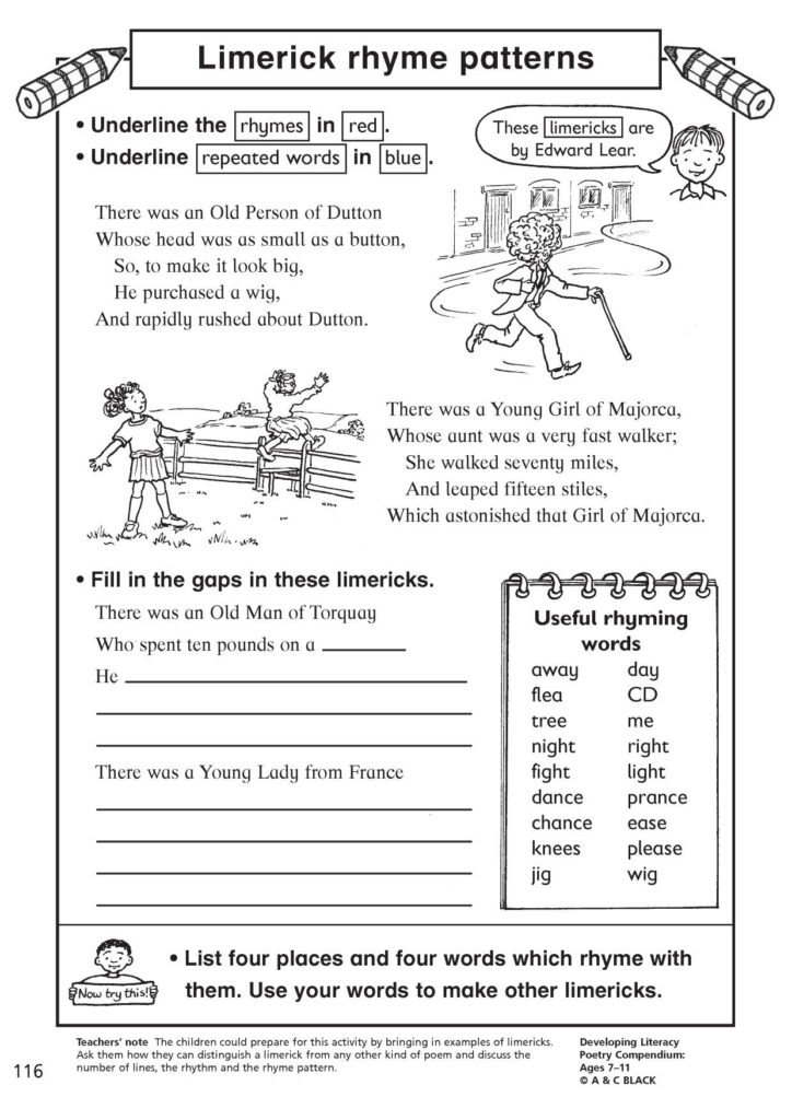Free Printable Poetry Worksheets-159 | Lyana Worksheets