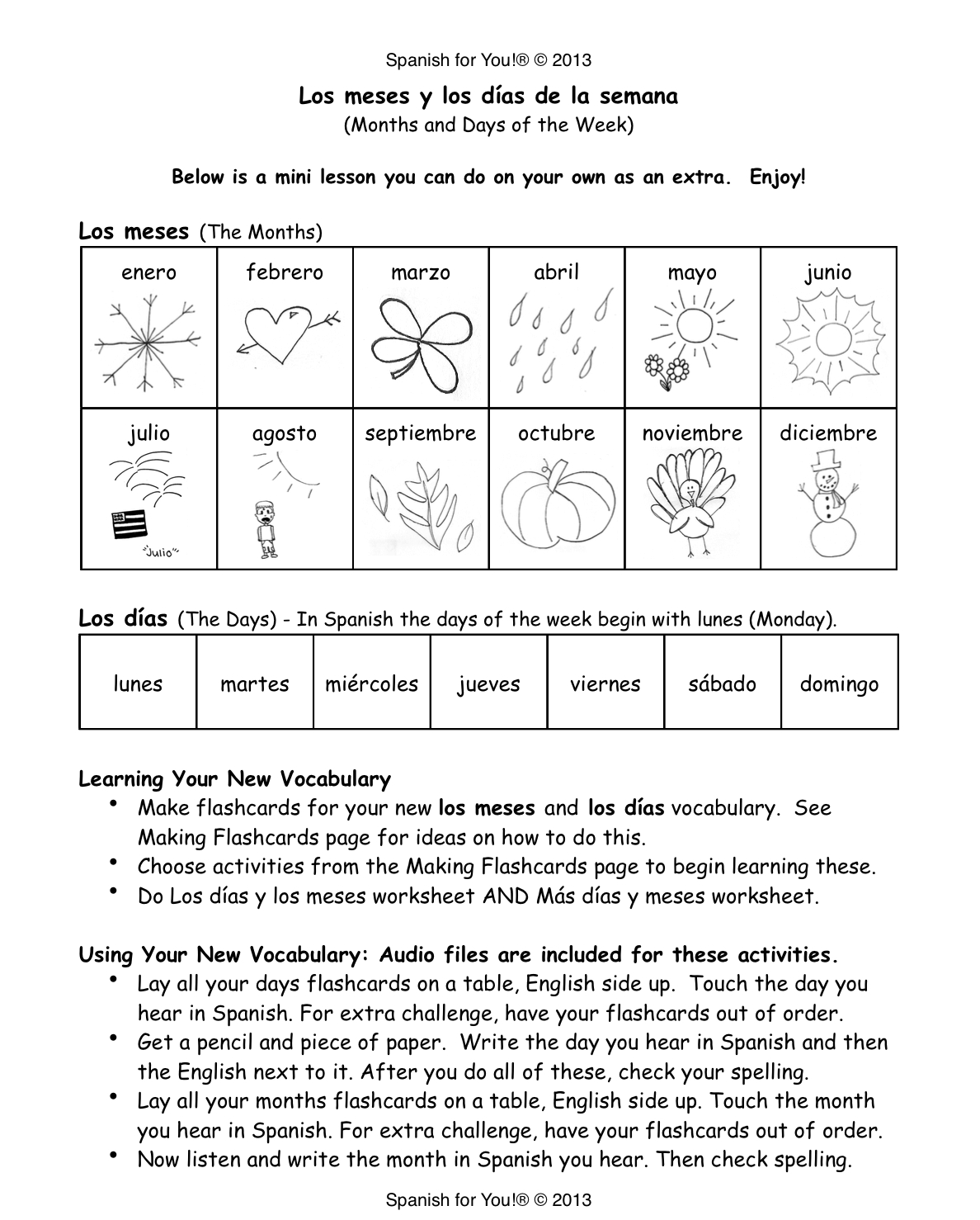 Free Printable Spanish Worksheets Days Of The Week Printable Worksheets Free Printable Spanish Worksheets Days Of The Week Printable Worksheets