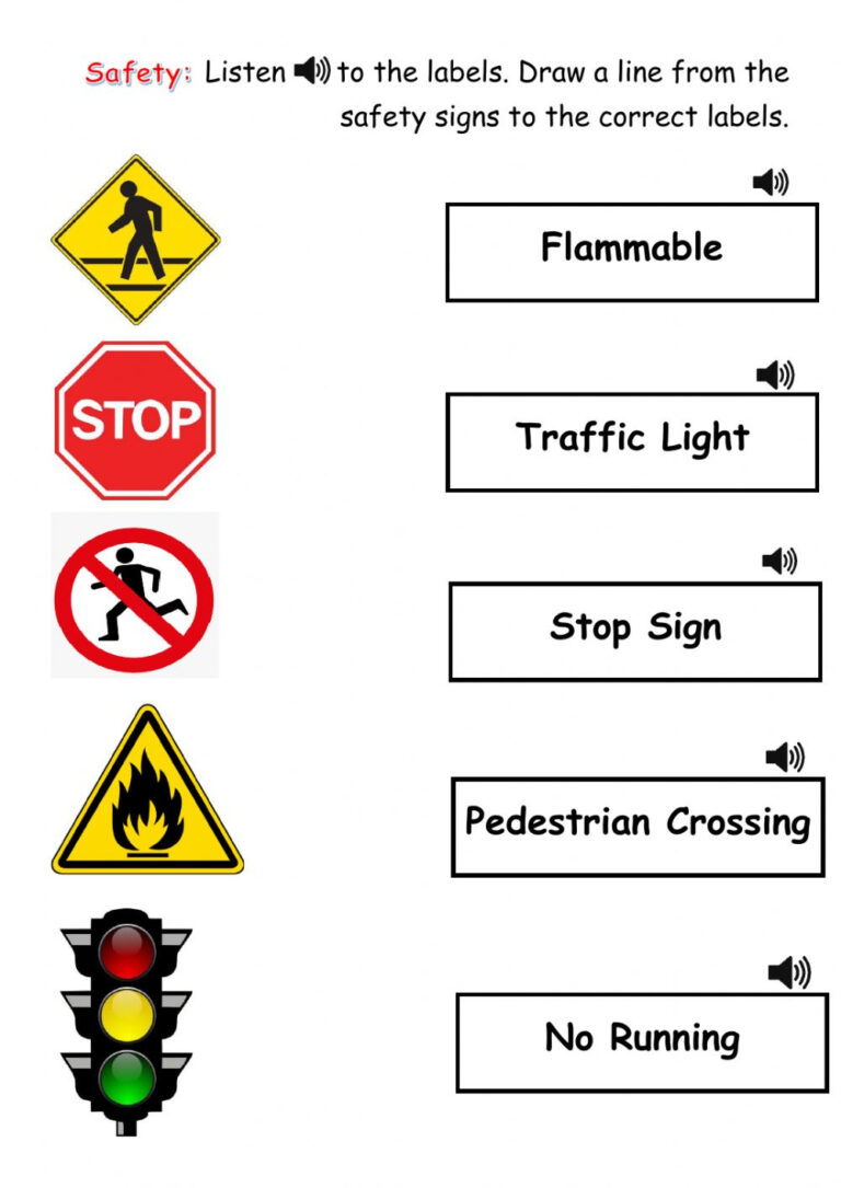 Free Printable Traffic Signs Worksheets-159 | Lyana Worksheets