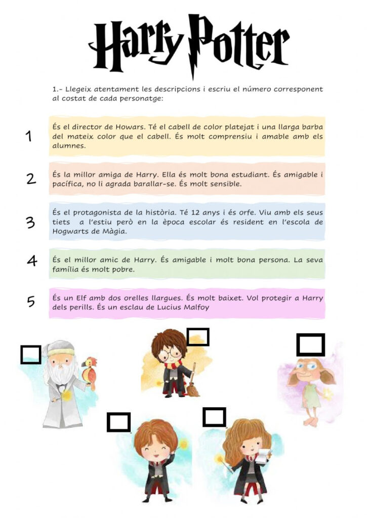 Harry Potter Printable Worksheets-159 | Lyana Worksheets