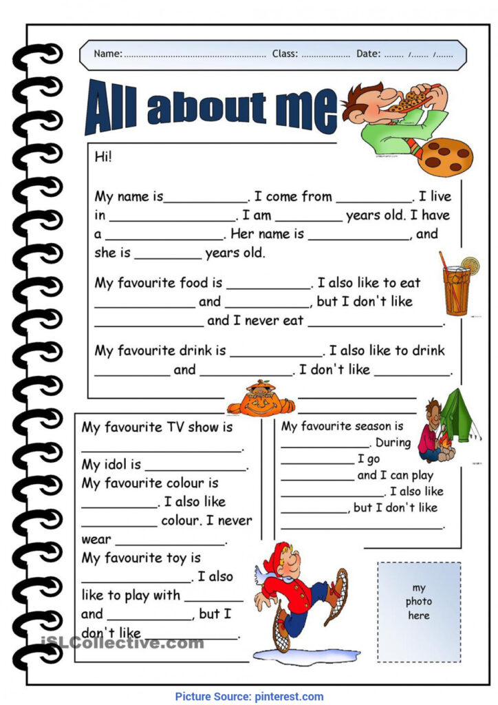 Introduce Yourself Printable Worksheets-159 | Lyana Worksheets