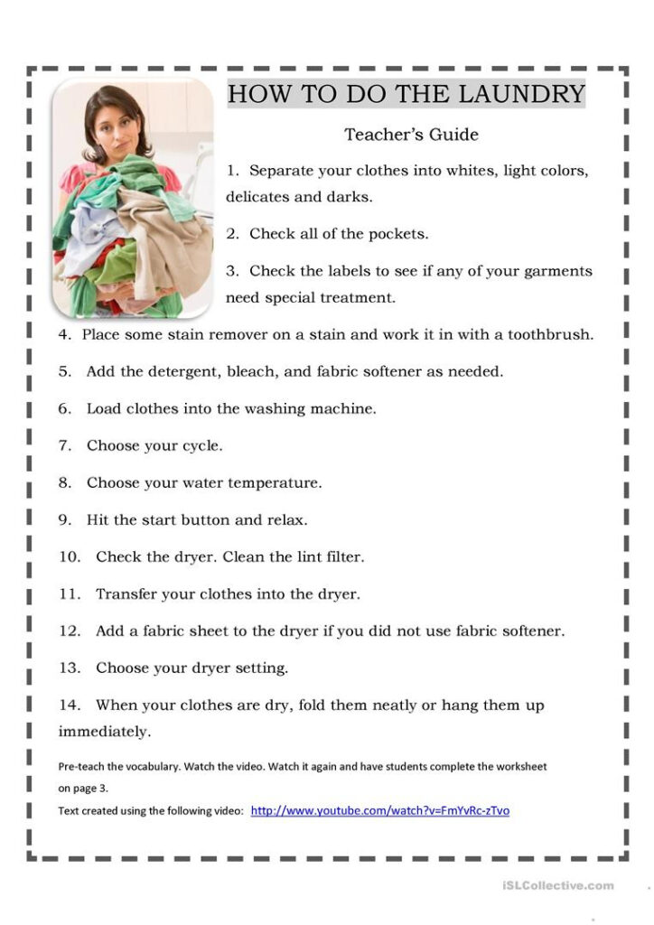 Laundry Worksheets Printable-159 | Lyana Worksheets