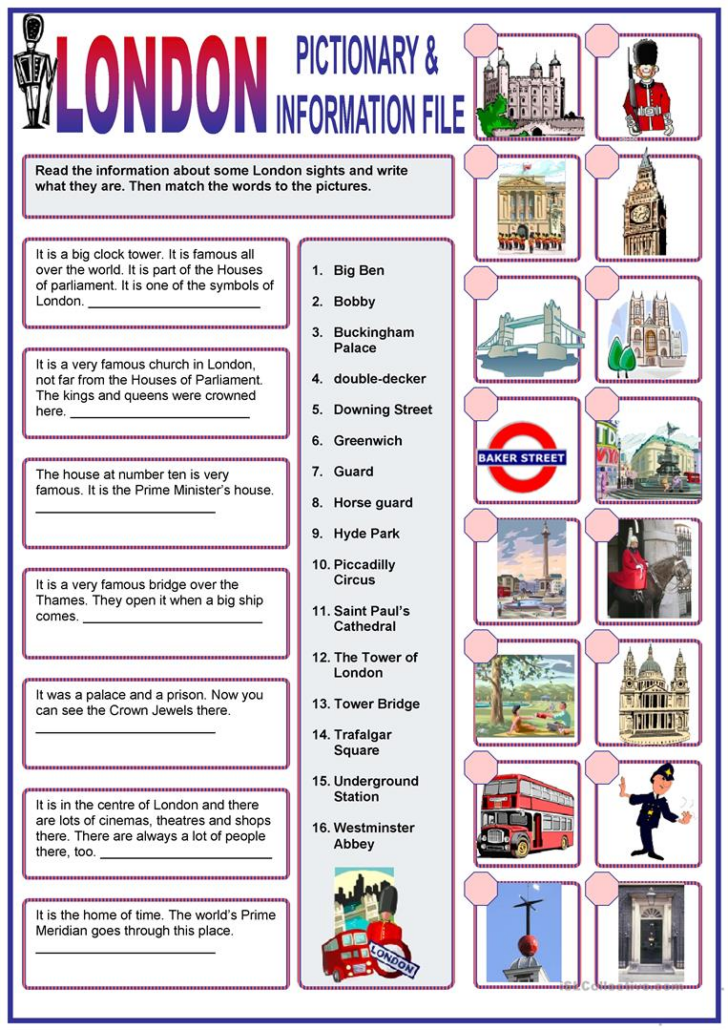 London Worksheets Printable-159 | Lyana Worksheets
