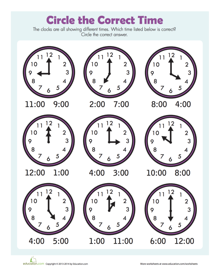 Printable Clock Worksheets-159 | Lyana Worksheets