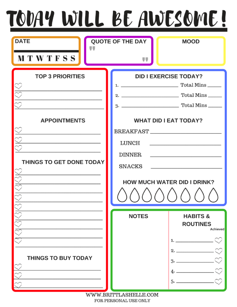 Printable Goal Setting Worksheet For High School Students | Lyana ...
