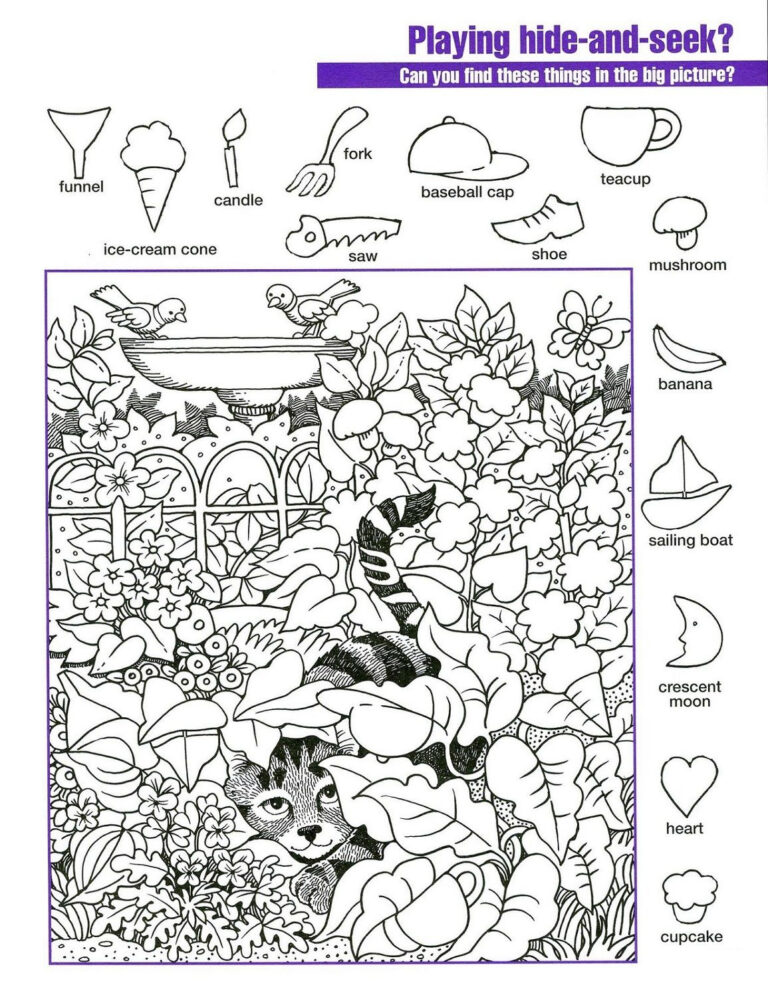 Printable Hide And Seek Worksheets-159 | Lyana Worksheets