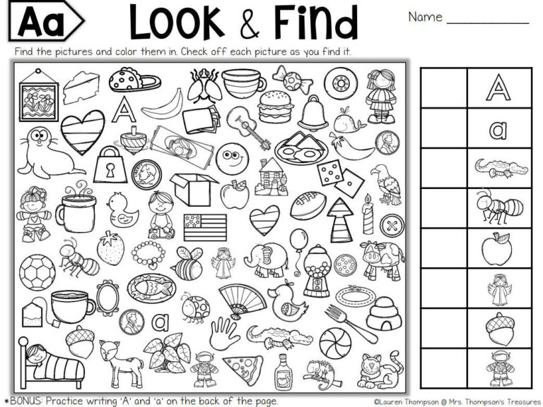 Printable Hide And Seek Worksheets-159 | Lyana Worksheets