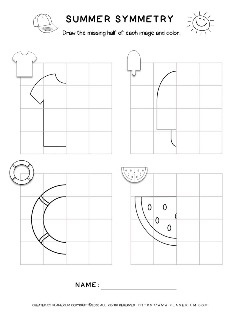 Printable Symmetry Worksheets | Lyana Worksheets