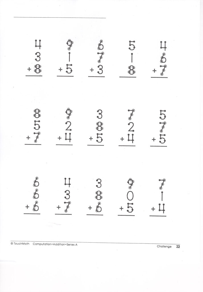 Printable Touch Math Multiplication Worksheets 159 Lyana Worksheets