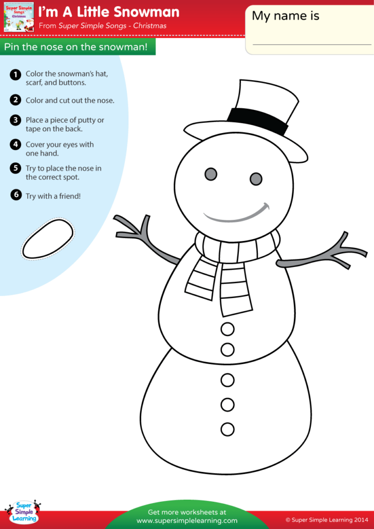 Snowman Worksheet Printables-159 | Lyana Worksheets