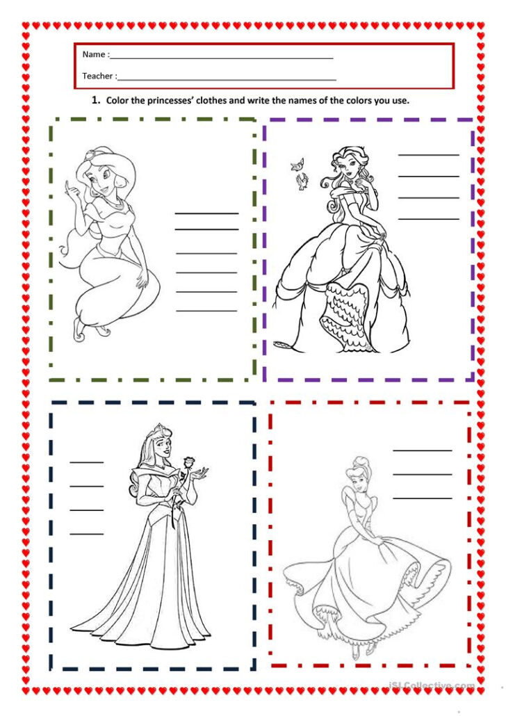 The Printable Princess Worksheets-159 | Lyana Worksheets