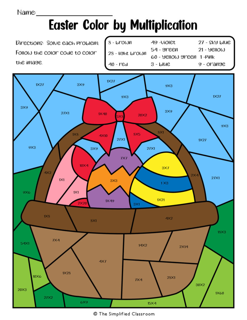 Easter Math Worksheets 3rd Grade | Lyana Worksheets
