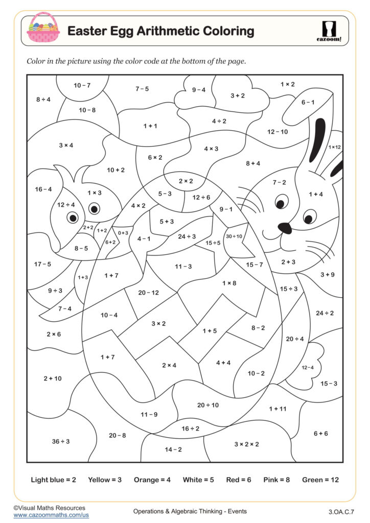 Easter Math Worksheets | Lyana Worksheets