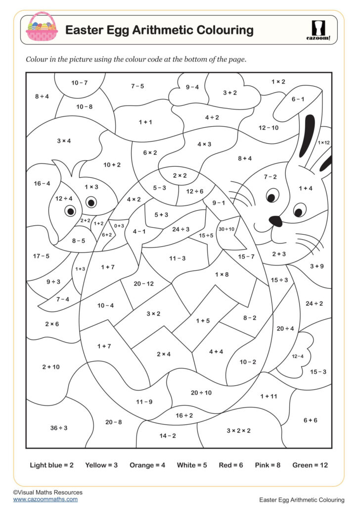 Free Math Easter Worksheets | Lyana Worksheets
