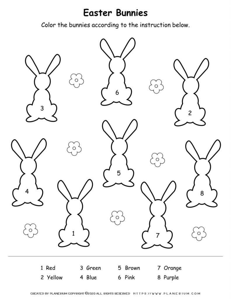 Worksheets Easter Bunny | Lyana Worksheets