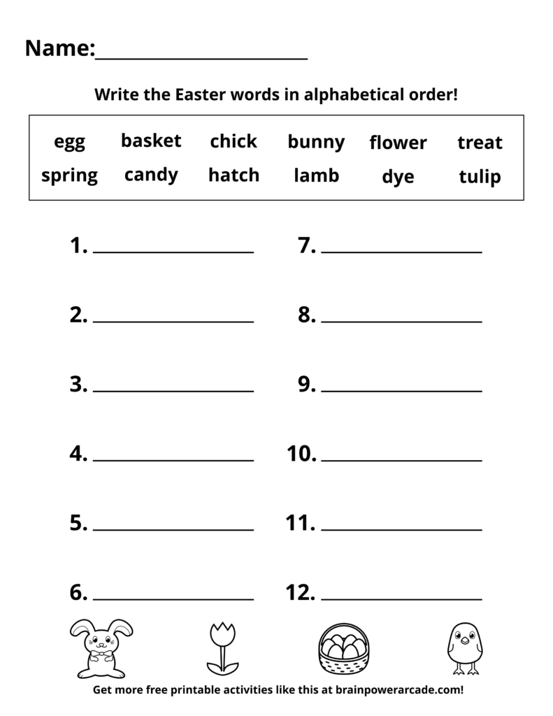 Easter Fill In The Blank Worksheets | Lyana Worksheets
