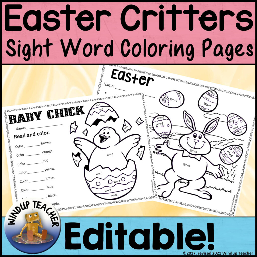 Easter Sight Words Worksheets | Lyana Worksheets
