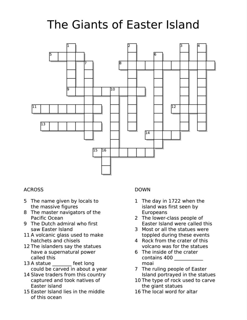 The Mystery Of Easter Island Worksheets | Lyana Worksheets