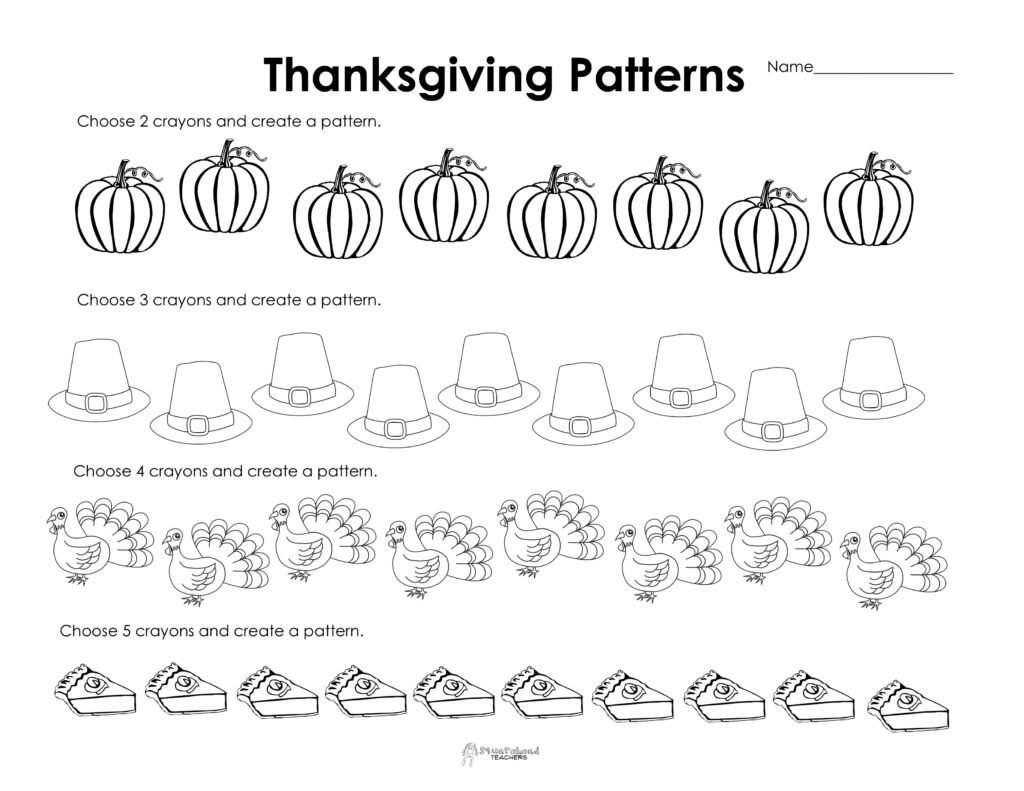 Thanksgiving Worksheets For Kindergarten Free | Lyana Worksheets