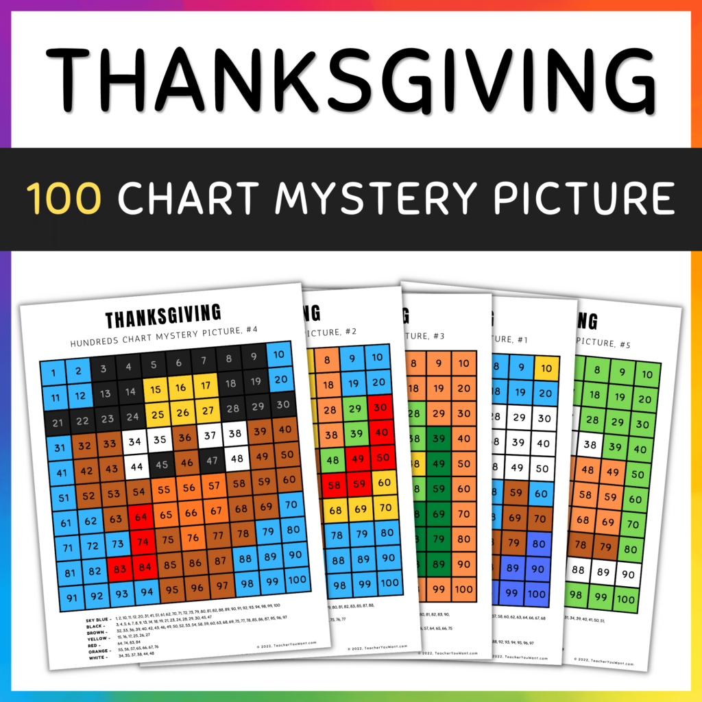 Thanksgiving Mystery Math Picture Worksheet | Lyana Worksheets