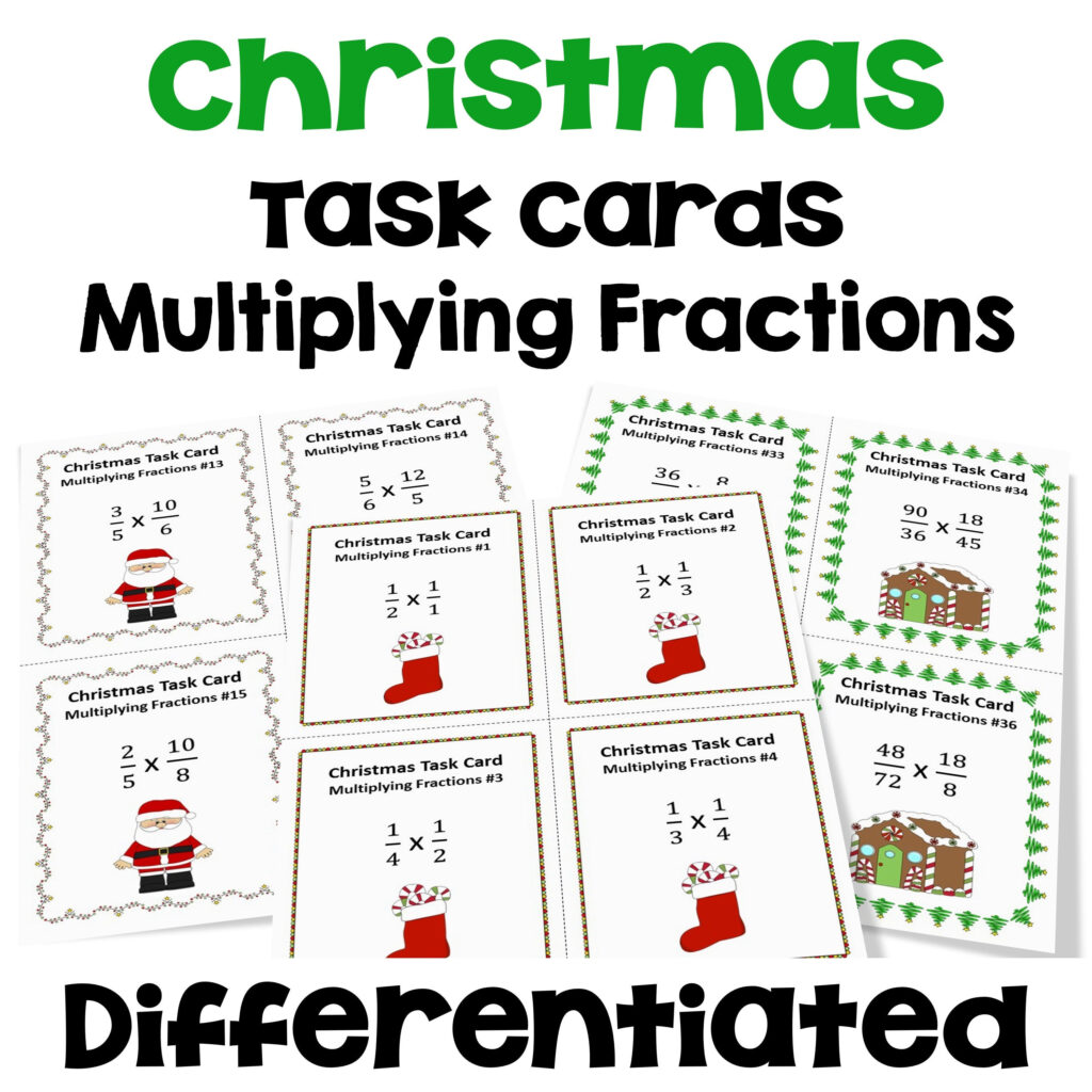 Multiplying Fractions Christmas Worksheets | Lyana Worksheets