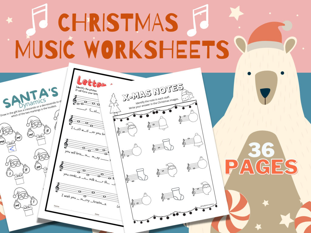 Printable Christmas Music Worksheets | Lyana Worksheets