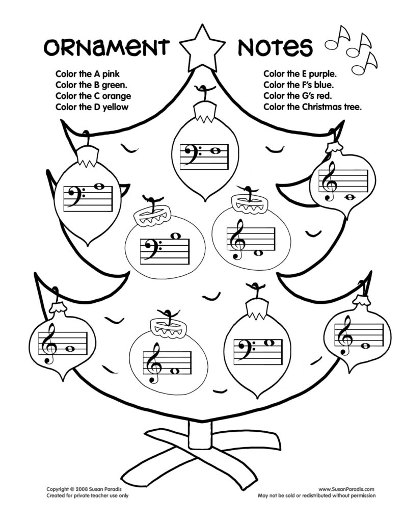 Christmas Music Worksheets Free | Lyana Worksheets