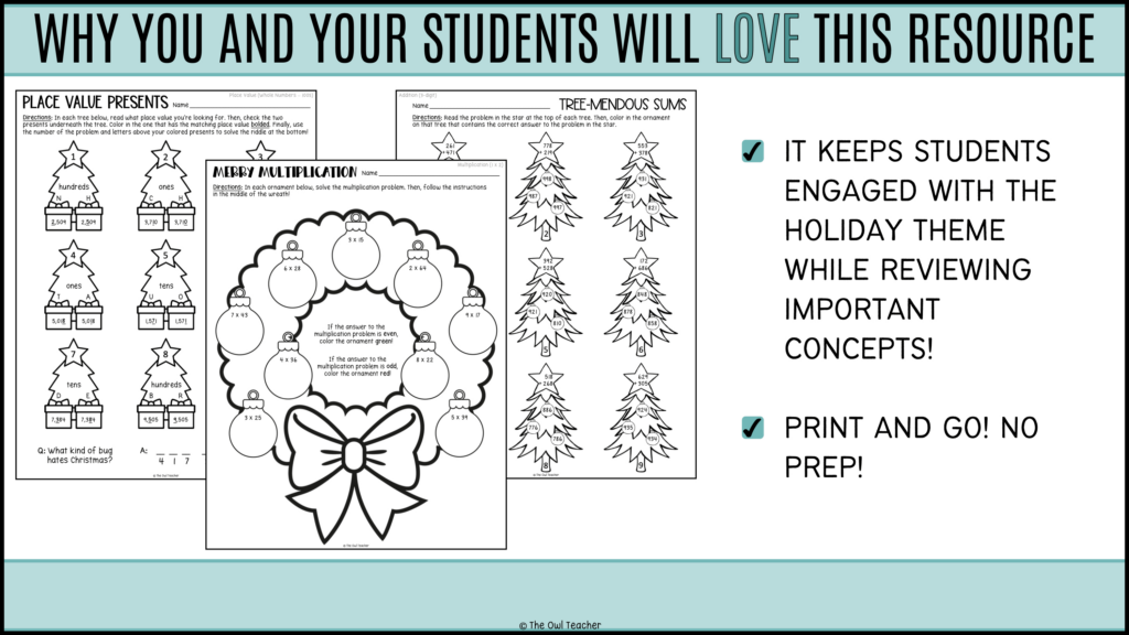 Christmas Place Value Worksheets | Lyana Worksheets